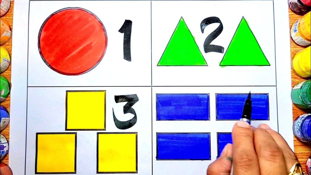 learning shapes for pre schooler. 1234 shapes. pre school learning ...