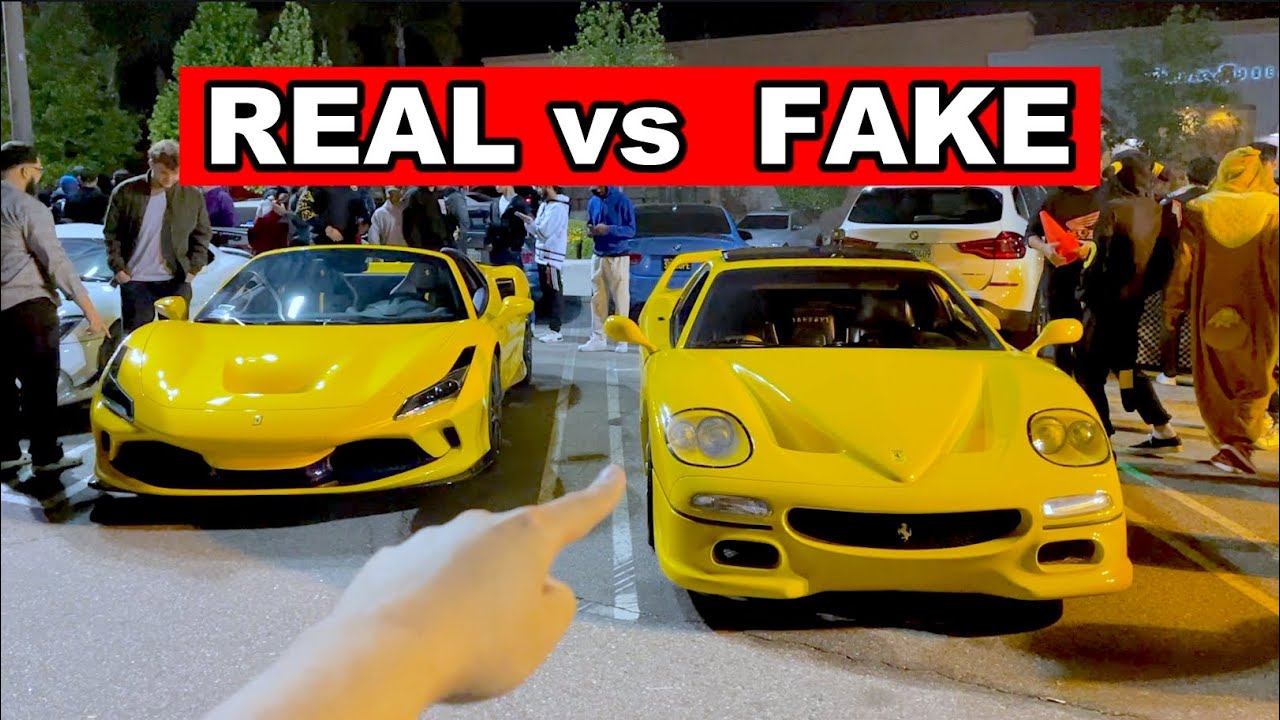 FAKE Ferrari Trolling At A Car Meet! Hilarious Reactions - YouTube