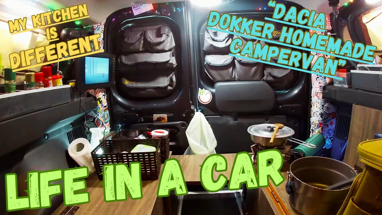 How to cook in a car/Dacia Dokker Homemade Campervan - YouTube