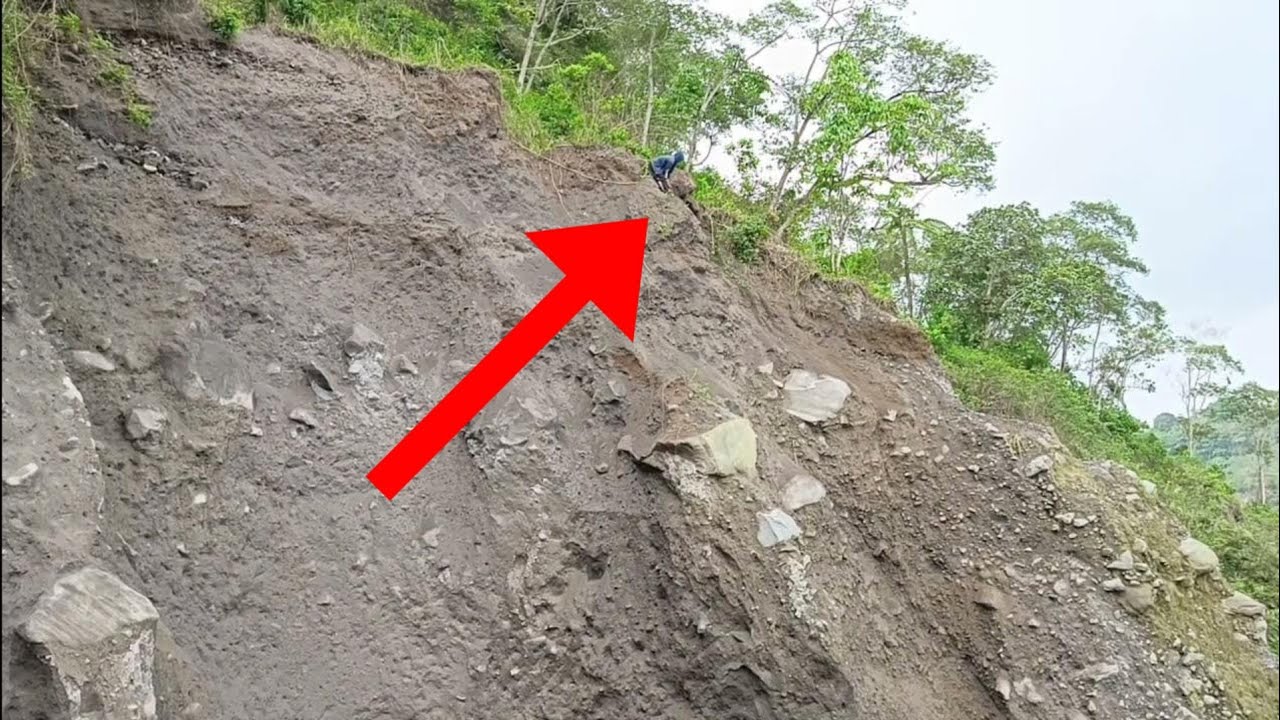 dropping rocks from the top of the cliff so that it is not dangerous ...