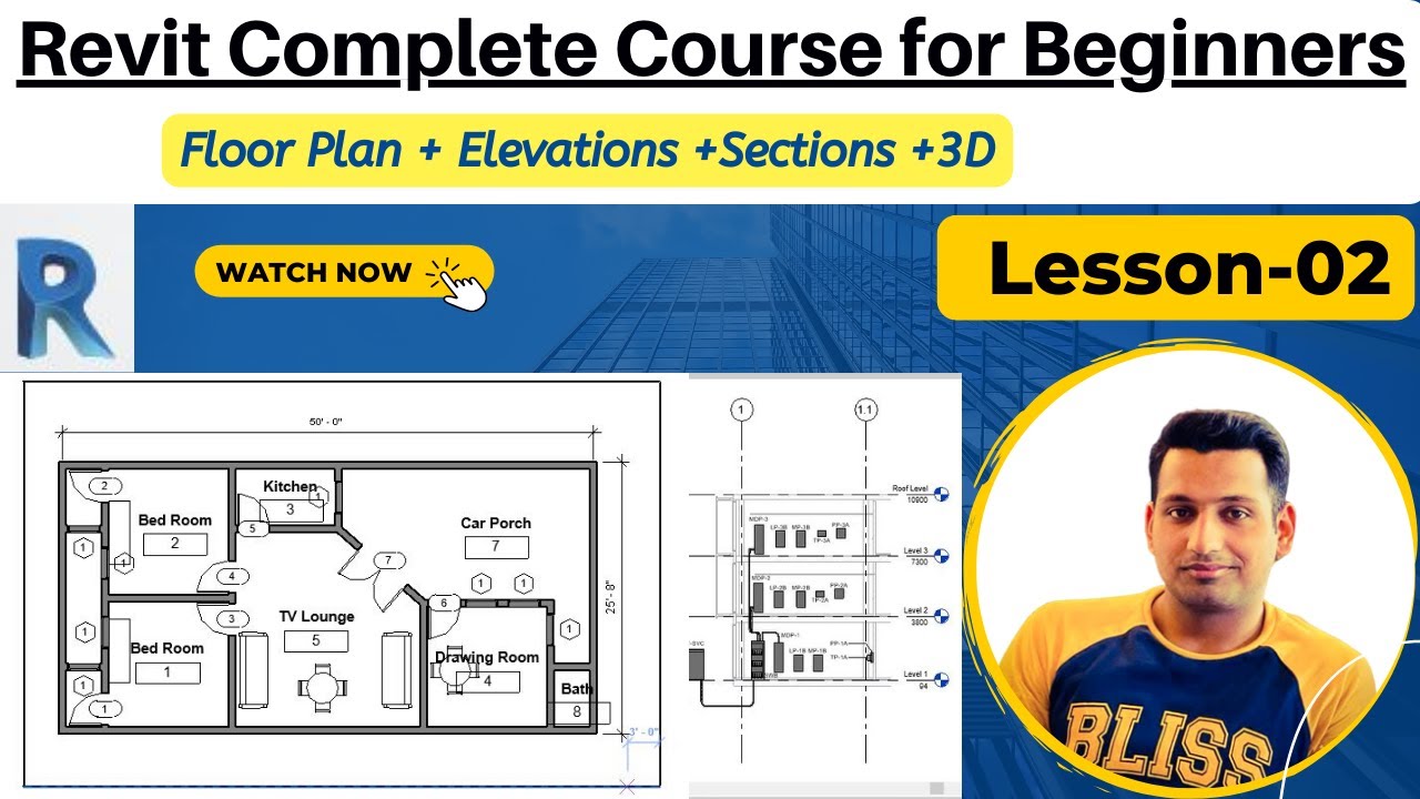 Draw Floor Plan in Revit | Revit Tutorials | Learn Revit in 30 minutes ...