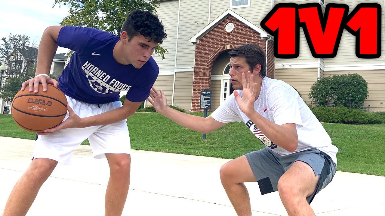 IRL BASKETBALL 1V1 REMATCH AGAINST MY BROTHER! - YouTube