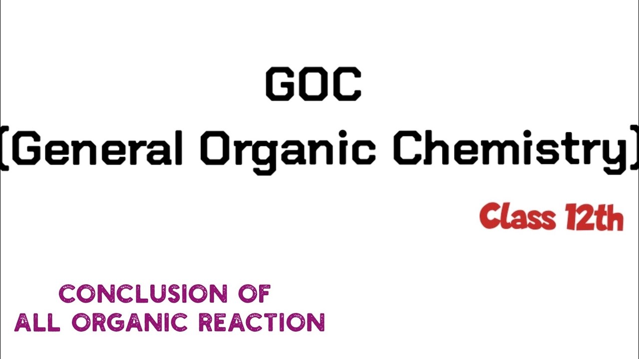 GOC //organic Chemistry class12// - YouTube