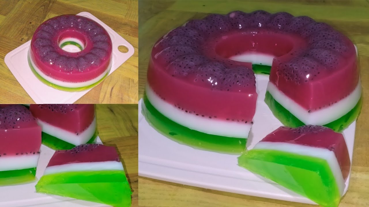 PUDING 3 RASA ‼️RESEP PUDING SEMANGKA COCOK UNTUK ACARA KELUARGA - YouTube