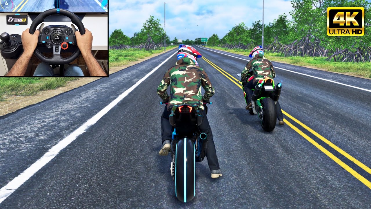 Kawasaki Ninja H2R & Kawasaki Ninja H2 | The Crew 2 | Logitech G29 ...