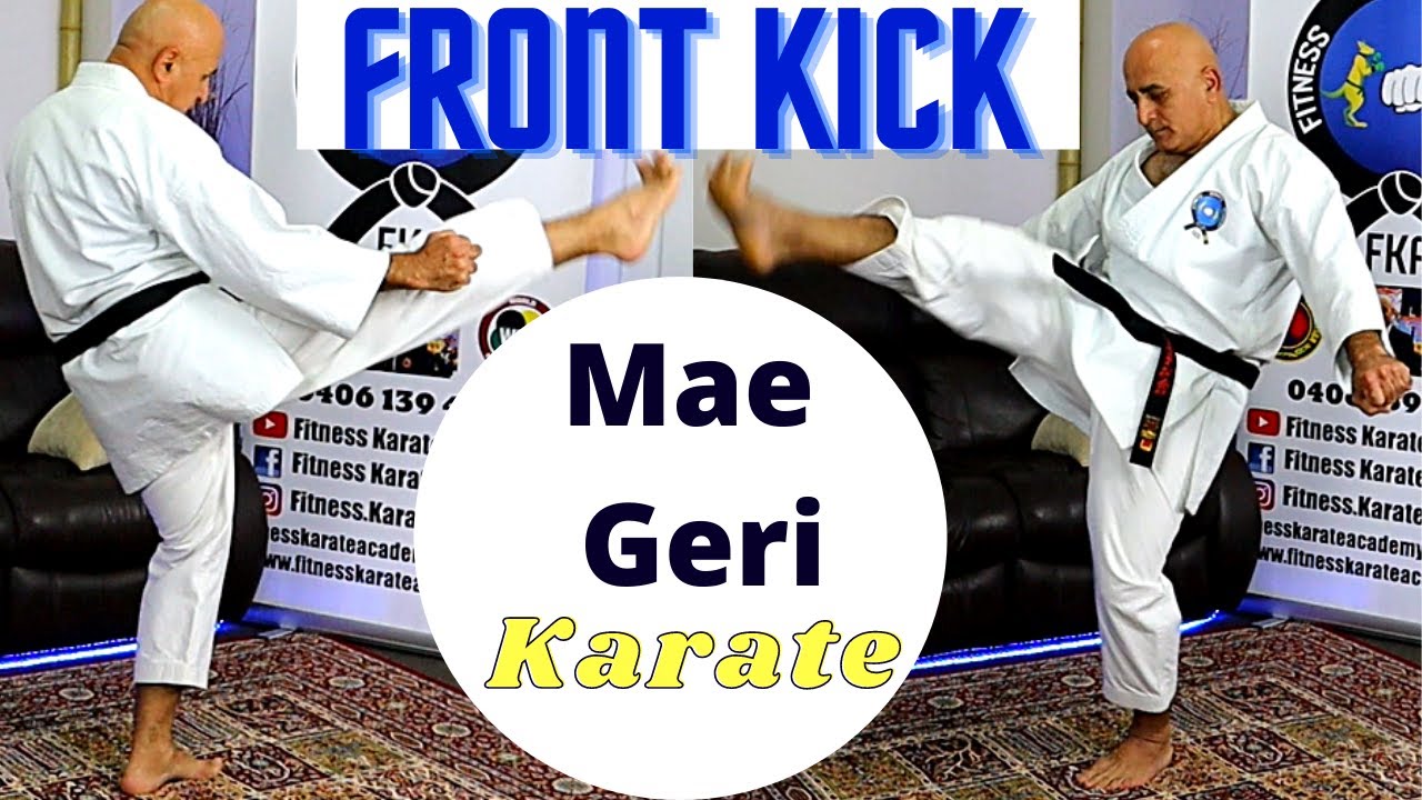 How to learn basic karate kicks front kick part 1 - YouTube