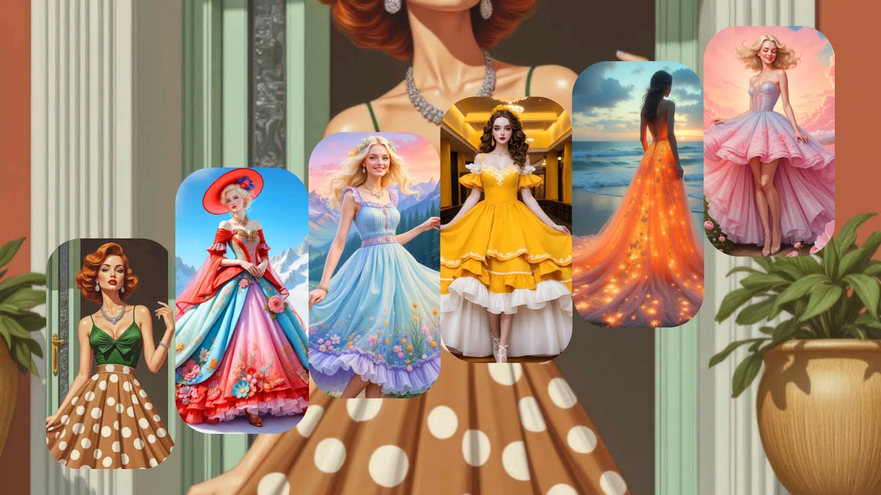 Women Gowns Fashion Paint by Numbers #coloring #art #subscribe - YouTube