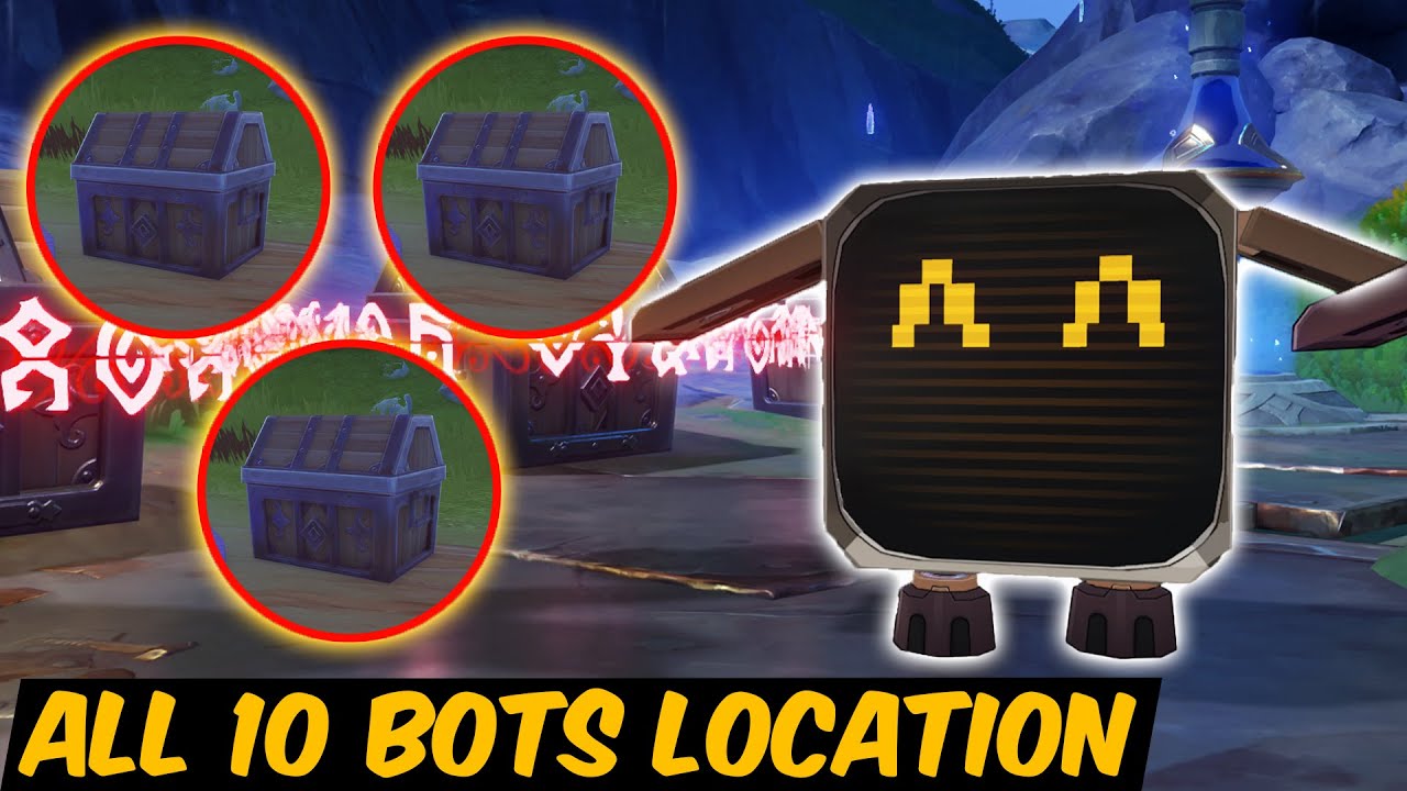 All 10 BOTS location in Barrowmoss Barrens Nod Krai | Genshin 6.0 Nod ...