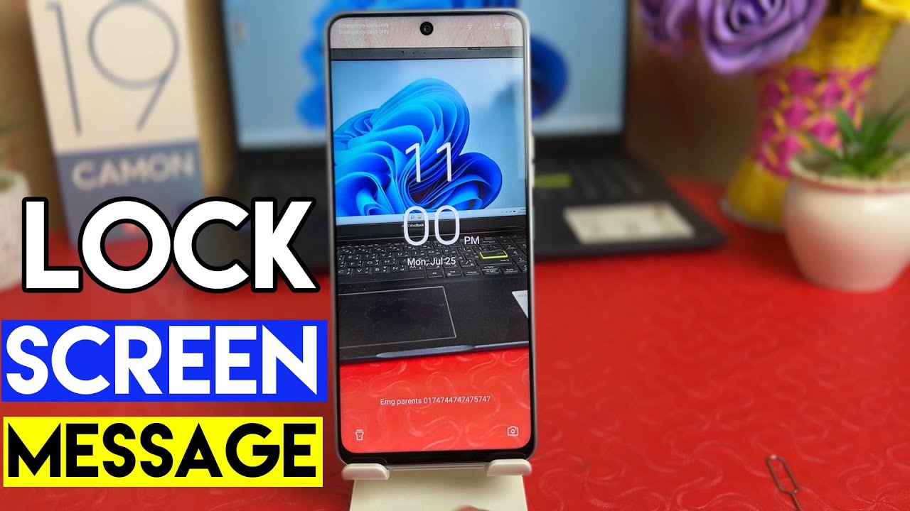 TECNO Camon 19: How to Set a Custom Message on the Lock Screen - YouTube