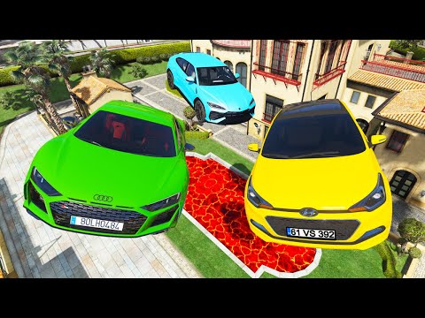 Hızlı Arabalar mı Yavaş Arabalar mı? Lav Havuzu Parkurunda ŞOK! 😱🔥