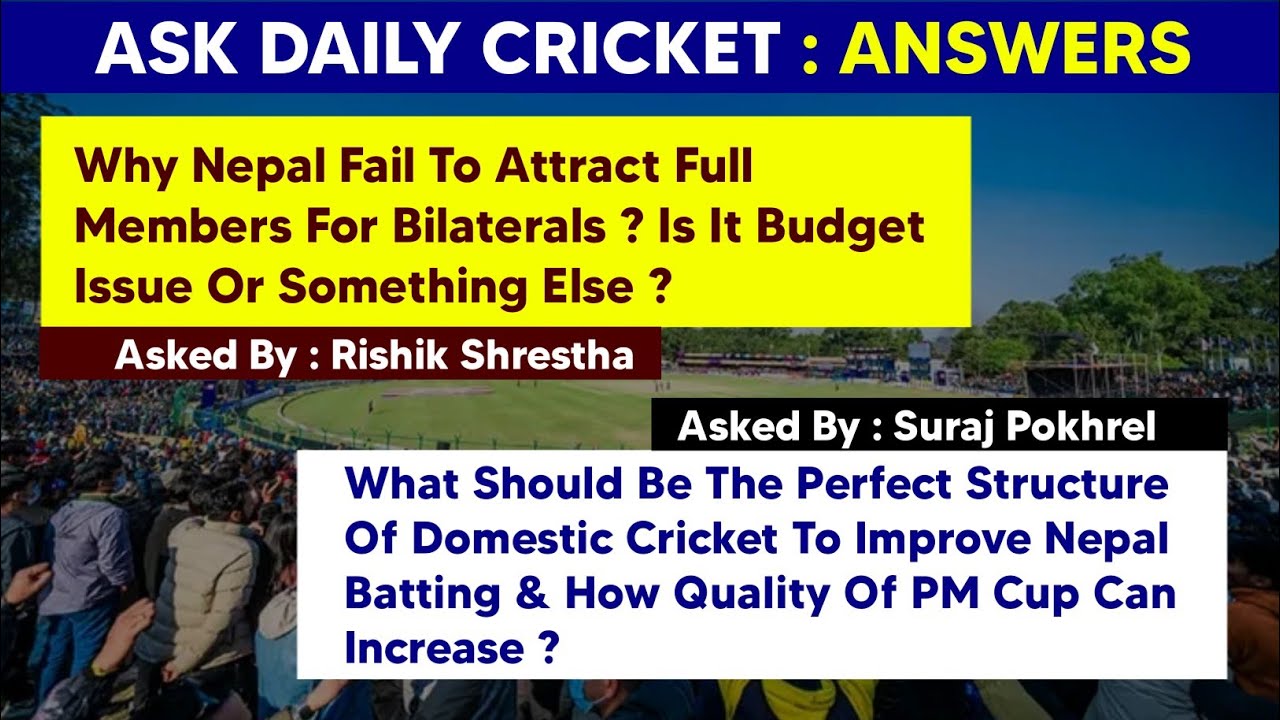Answers Of 1st & 2nd Question Of Ask Daily Cricket | Must Listen Out ...