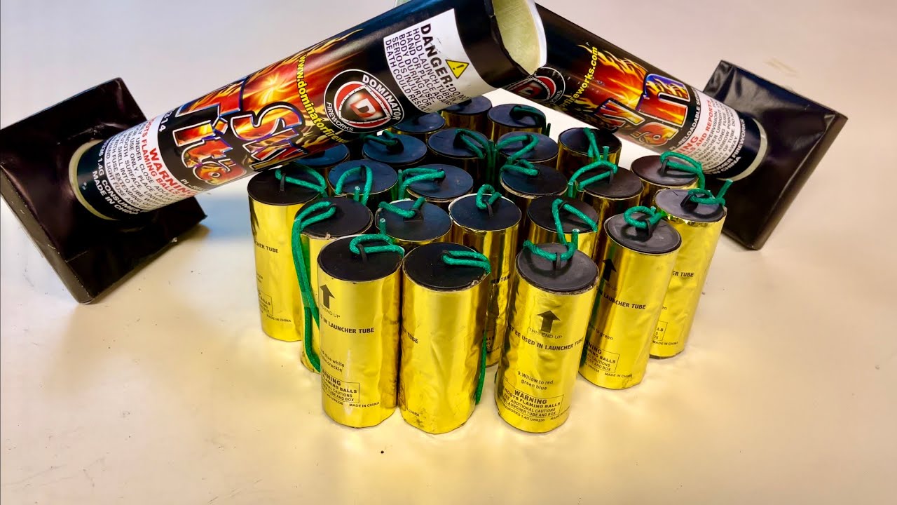 Sky Titan 4” Canister Shells Full 24 Kit - Dominator Fireworks - YouTube