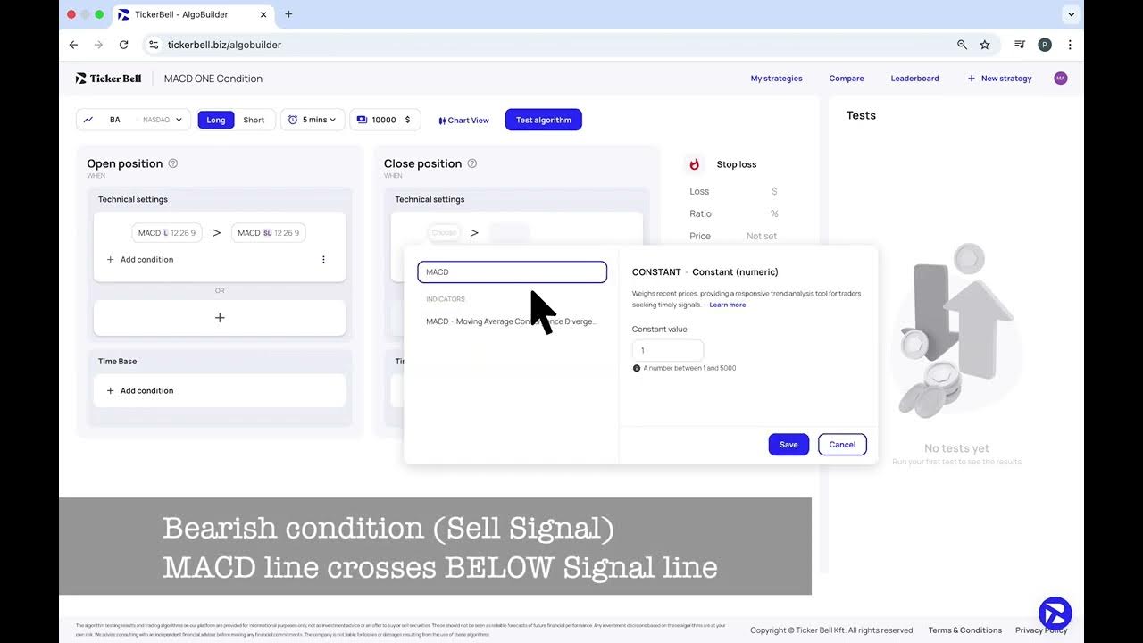📈 Mastering Algo builder with MACD Indicators | TickerBell - YouTube
