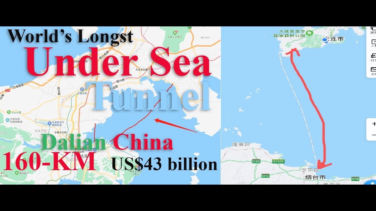 UnderSea Tunnel Bohai Strait Cross-Sea Traffic Way Dalian Bay Undersea ...