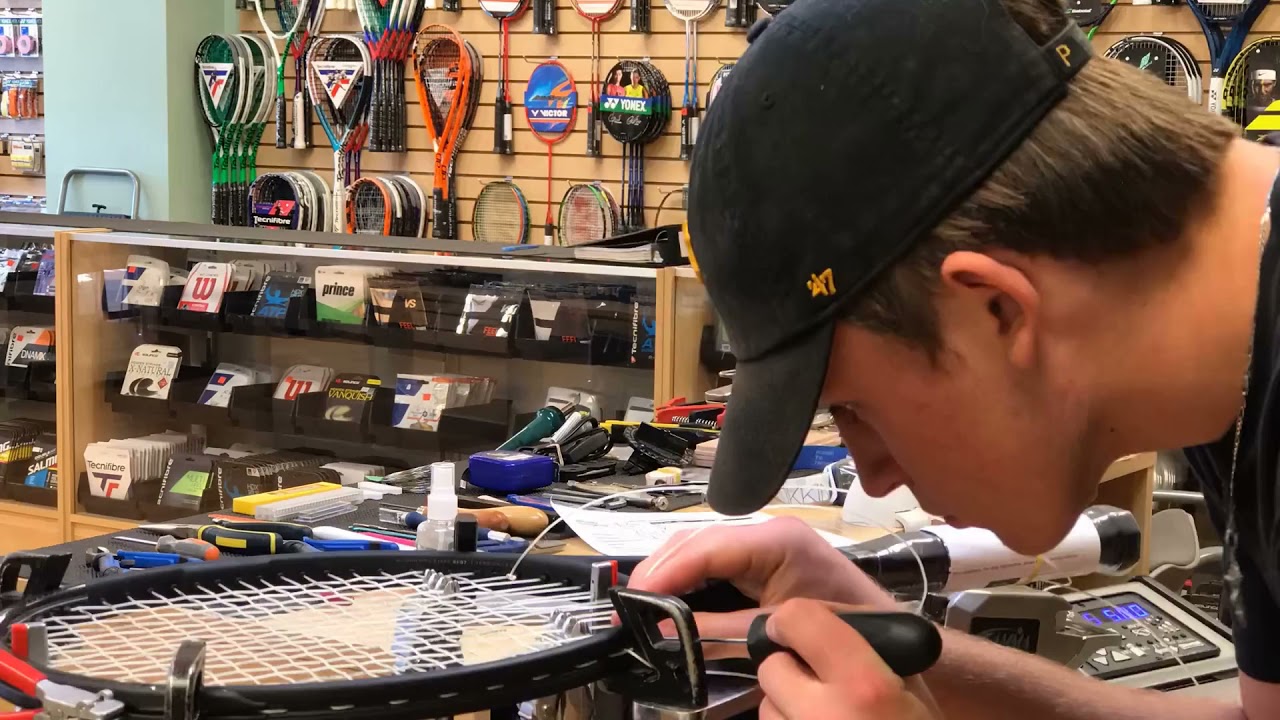 Time Lapse: How to String a Wilson RF 97 Tennis Racquet (Randy Jamieson ...
