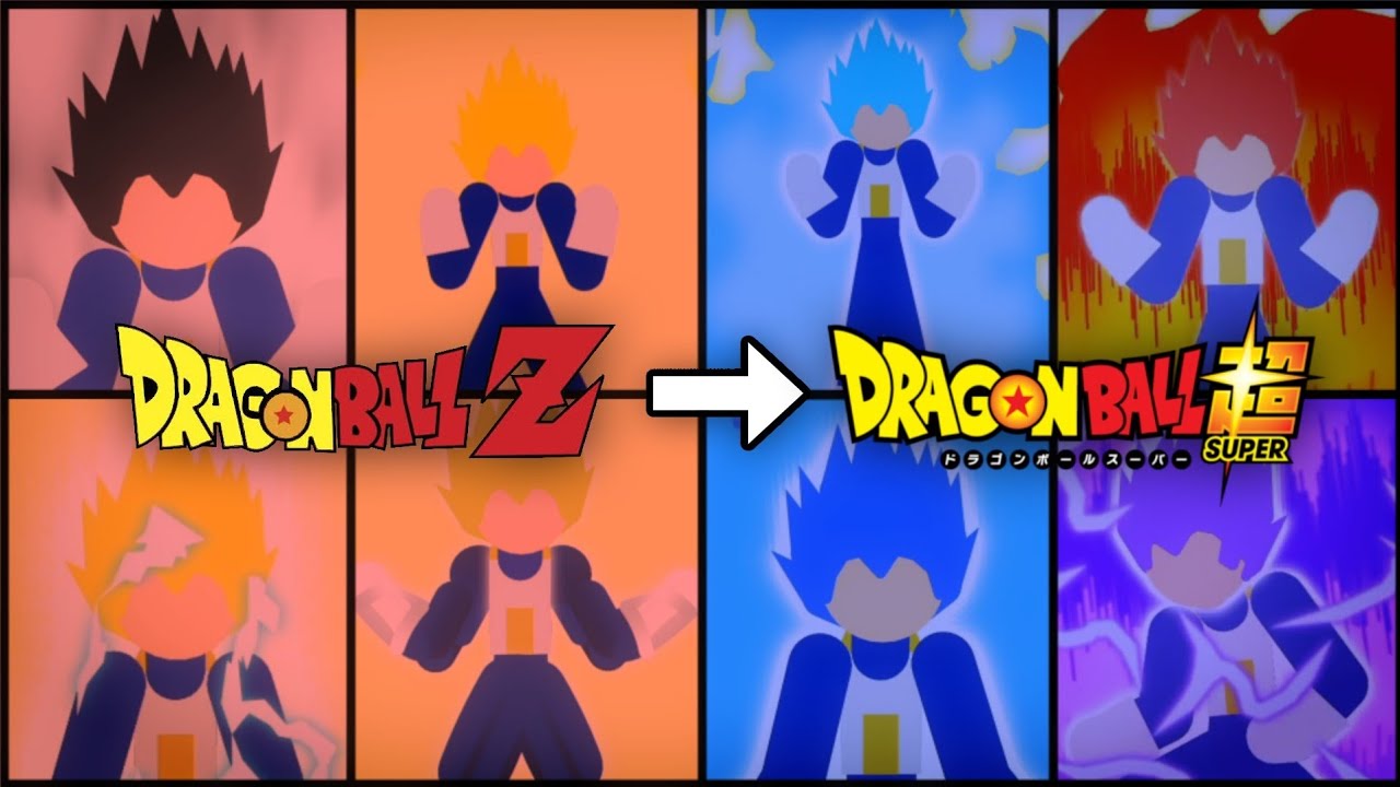 ALL Vegeta Forms Evolution from DBZ to DBS | Sticknodes Animation. - YouTube