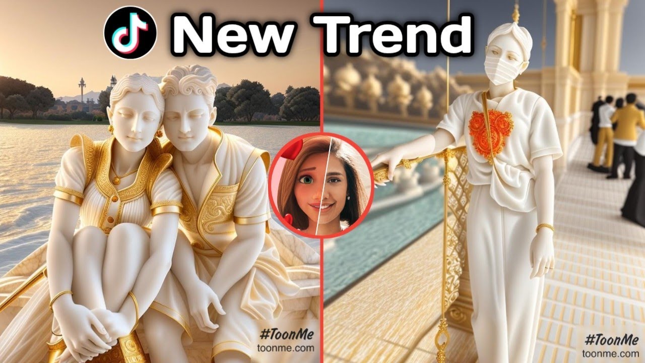 TOONME APP - Golden statue photo editing | Tiktok new trend - YouTube