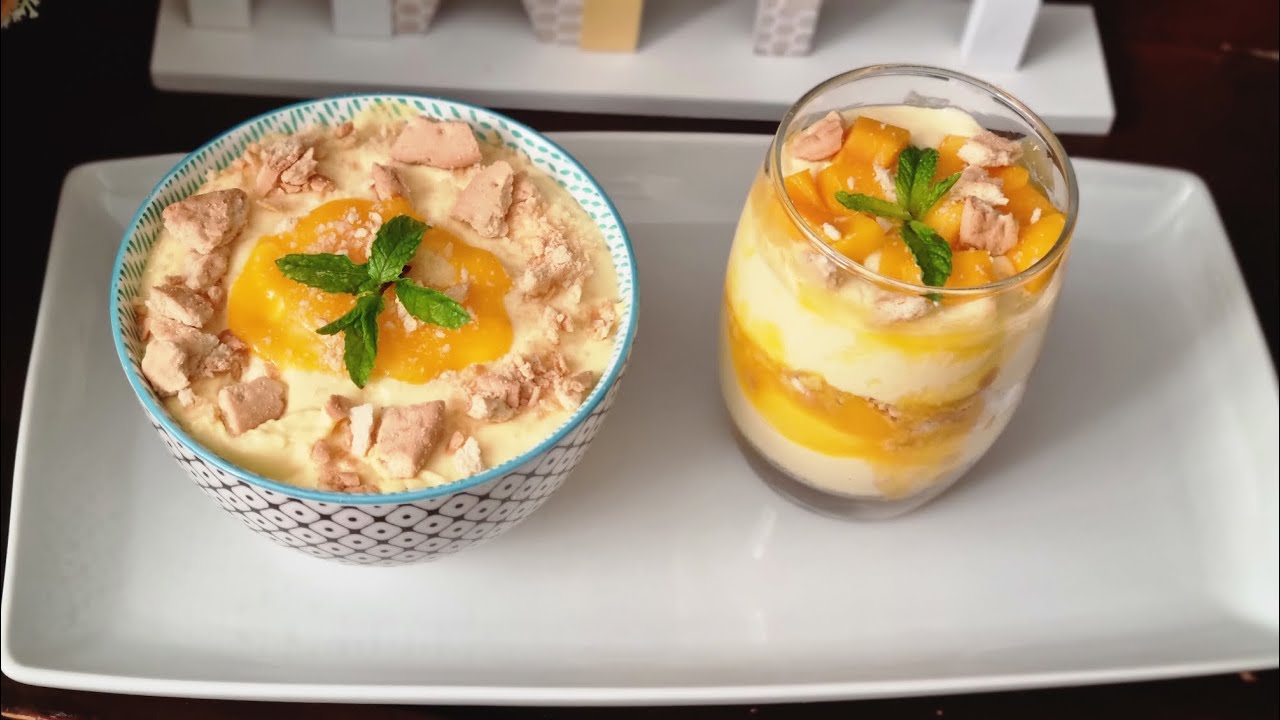 Easy and Quick No Bake Mango Cheese Dessert/Mango Tango. - YouTube