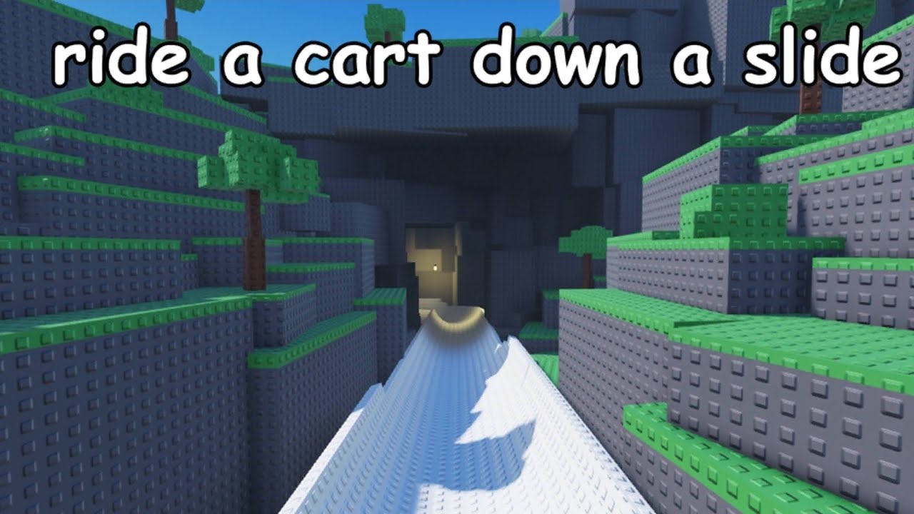Ride a cart down a slide - YouTube