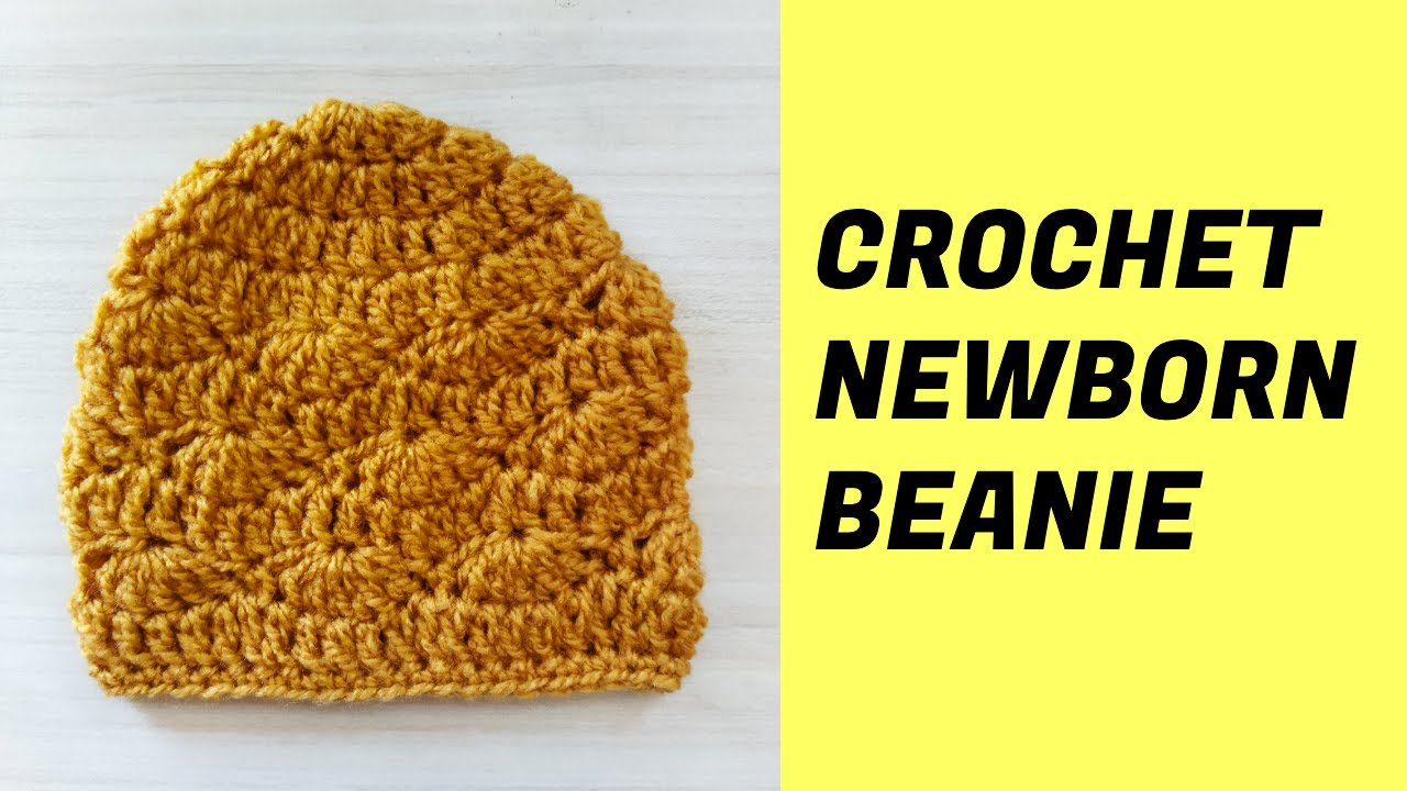 How To Make Easy Crochet Newborn Beanie / Beginner Friendly Crochet ...