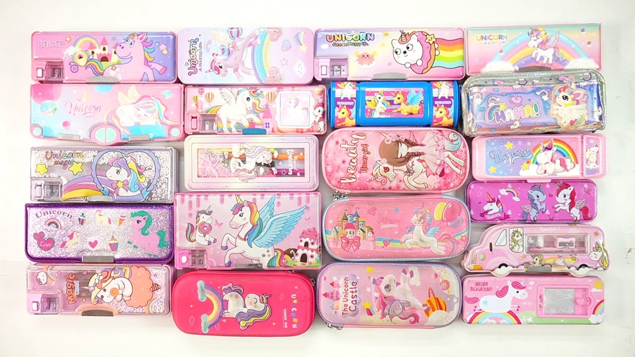 school unicorn stationery collection 😁 geometry,unicorn girl,pencil box ...