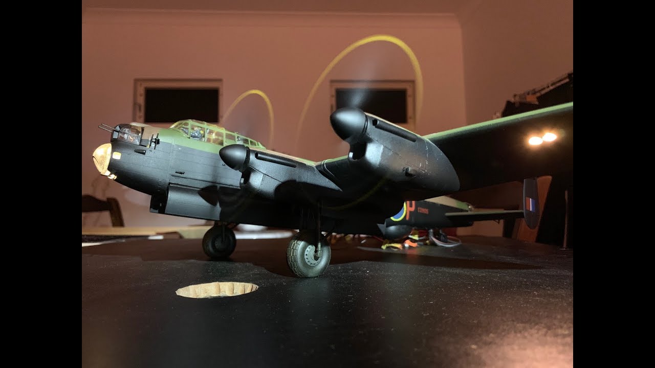 Lancaster Bomber Model Diorama - Part 4b - Prop weights - YouTube