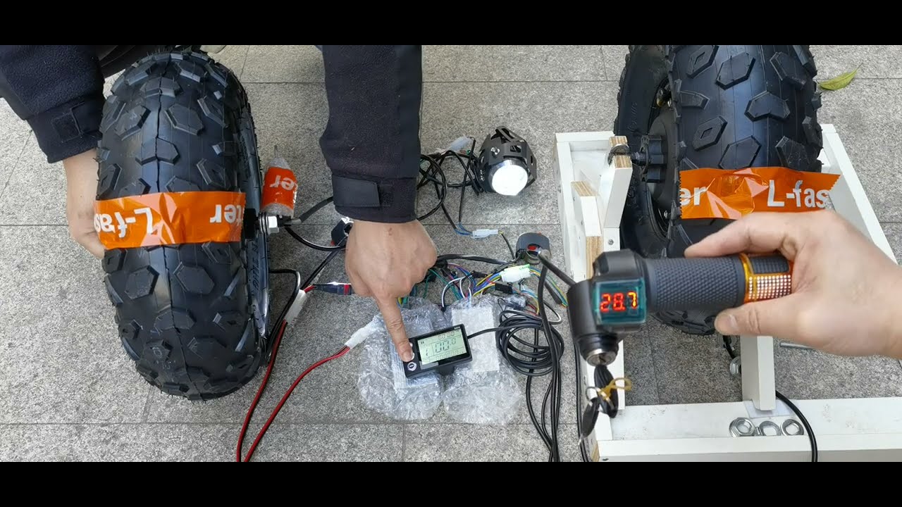 L-faster Dual Drive Off-road Motor Wheel Operation - YouTube