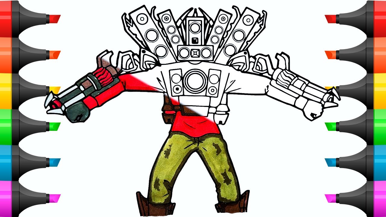 Titan Speaker Man Upgrade Infected Skibidi Toilet Coloring Pages How to ...