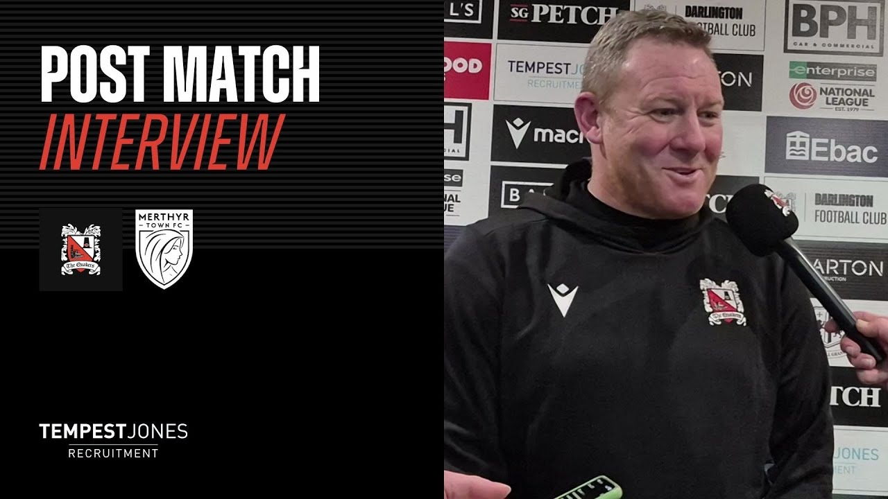Merthyr Town Post-Match Interview: Steve Watson - YouTube