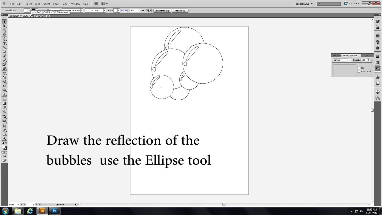 How to create Bubbles in Adobe illustrator - YouTube