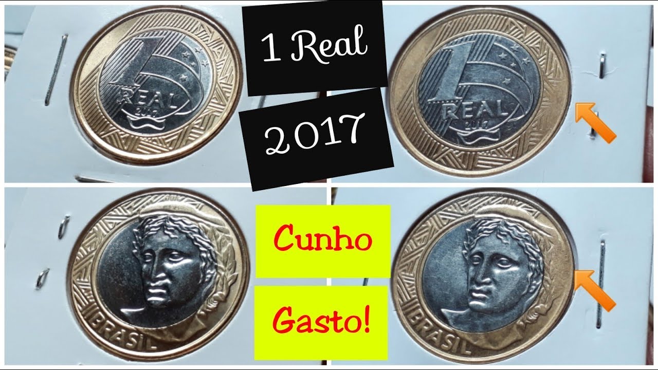 Moeda De 1 Real 2017 Com Defeito De Cunhagem Cunho Gasto No Anel Veja