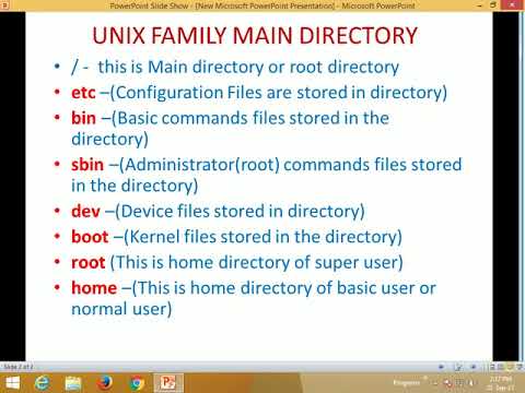 What are the Unix Family Default file Directory - YouTube