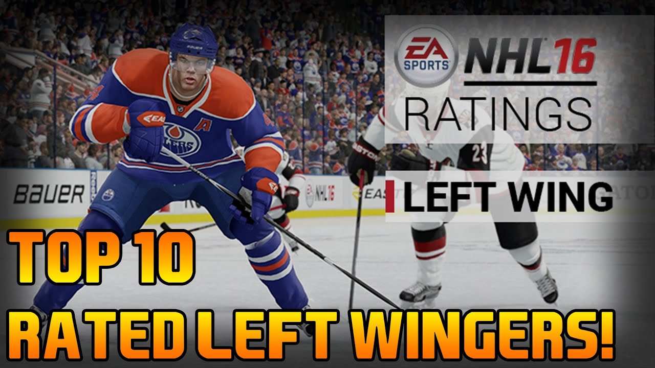NHL 16 Player Ratings - Top 10 Left Wingers - YouTube