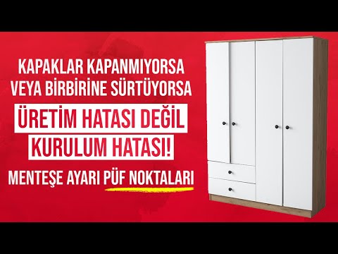 Gardırop Kapağı - Dolap vb Tüm Mobilyalarda Kapak Menteşe Ayarı Nasıl Yapılır?