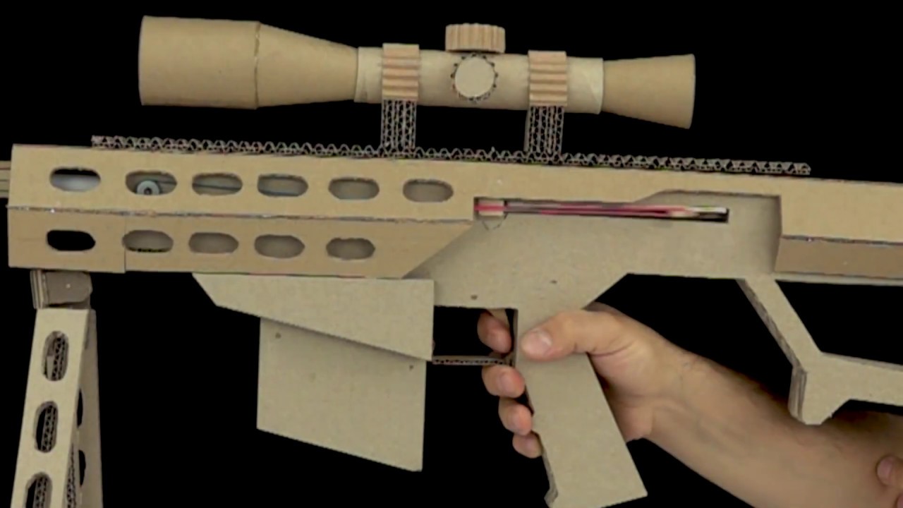 How to Make Sniper Rifle That Shoots from Cardboard - YouTube