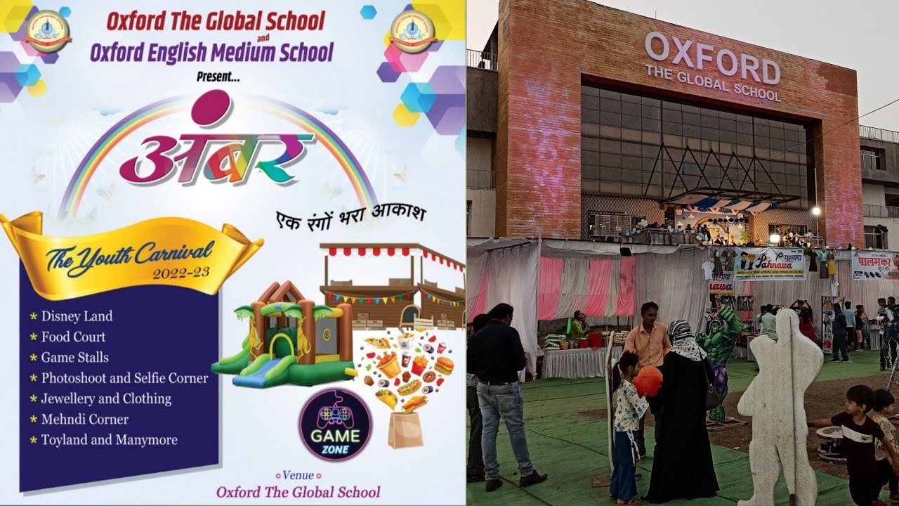 🔴 Live Oxford The Global School Nanded | Amber Carnival Food Festival Tour - YouTube