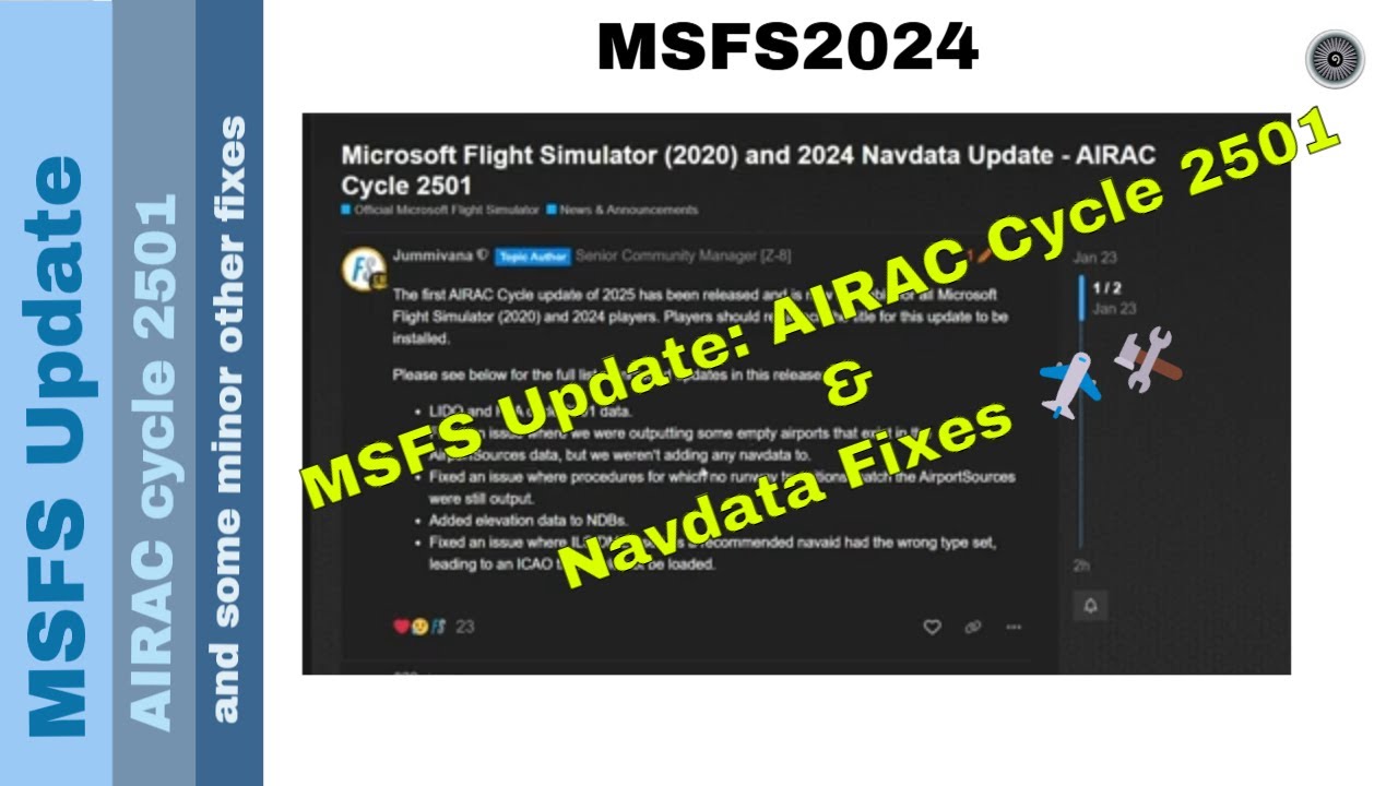 MSFS Update: AIRAC Cycle 2501 & Navdata Fixes ️🛠️ | New Navigation Data ...