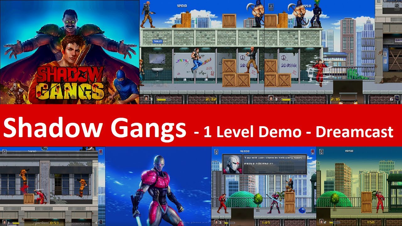 Shadow Gangs - 1 Level demo - Dreamcast Independent Game - YouTube