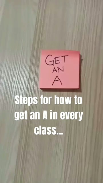 Easy steps for how to get an A in all your classes...#studymotivation # ...