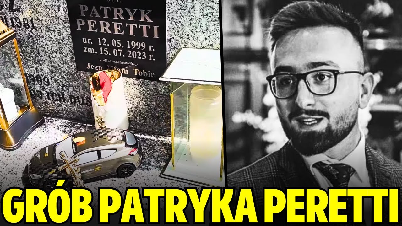 GRÓB PATRYKA PERETTI MIESIĄC PO TRAGEDII. Białe kwiaty i mały ...