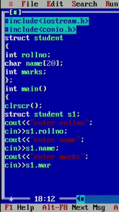 write a Program to create,declare and initialize Structure inc++🖥# ...
