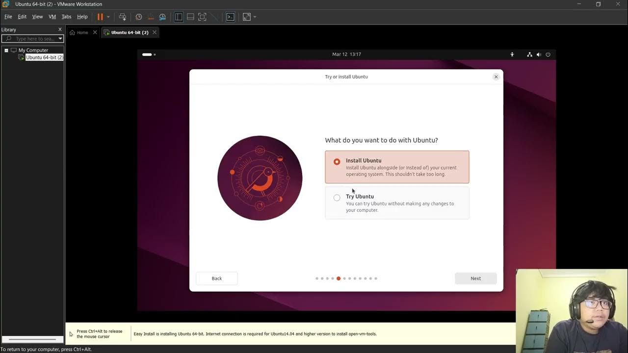 Cara Install Linux Ubuntu Dengan VMWARE | Sistem Operasi - YouTube