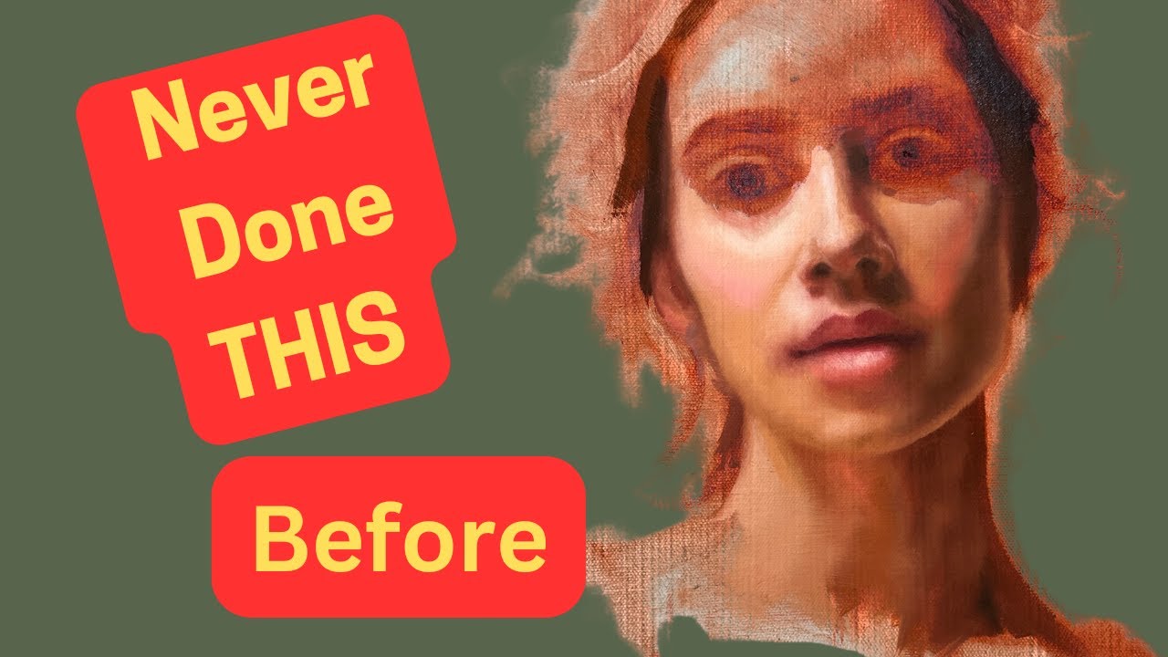First Time Painting a Portrait this Way - YouTube