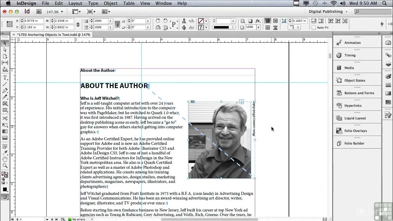 tutorial adobe indesign Anchoring Objects In Text - YouTube
