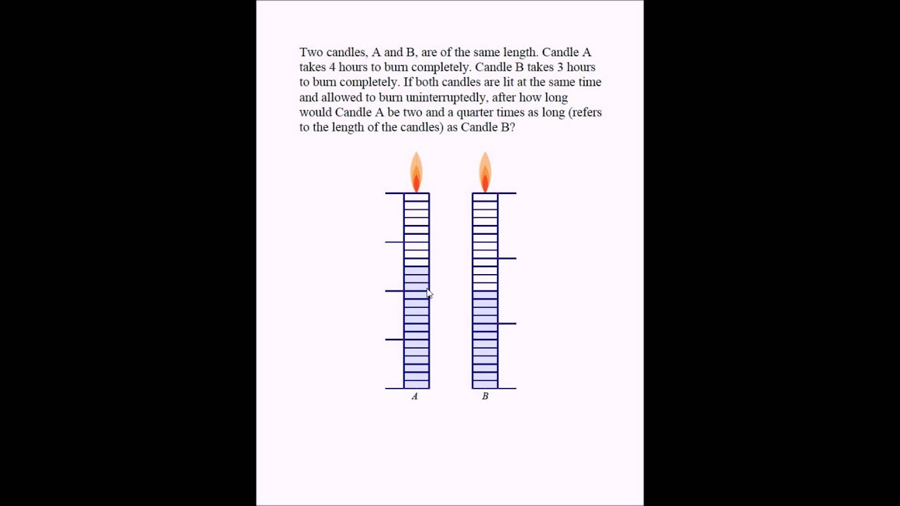 A Middle School Problem (Candle Problem) - YouTube