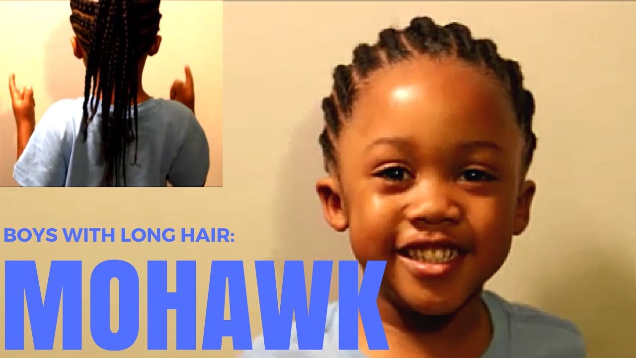 STYLES FOR BOYS WITH LONG HAIR: HOW TO DO A CORNROW MOHAWK! - YouTube