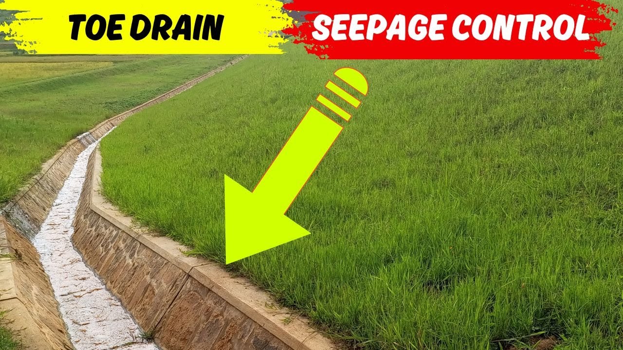 Toe Drain for Seepage Control in Embankment Dams | #hydraulic # ...