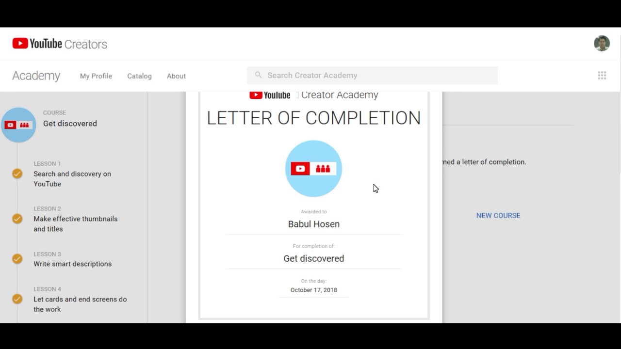 Youtube creator academy course Exam Answers. Get Discovered. - YouTube