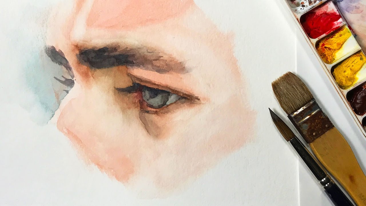 Watercolor Portrait Workshop 1 - Man in Profile - Lesson 3: Watercolor ...