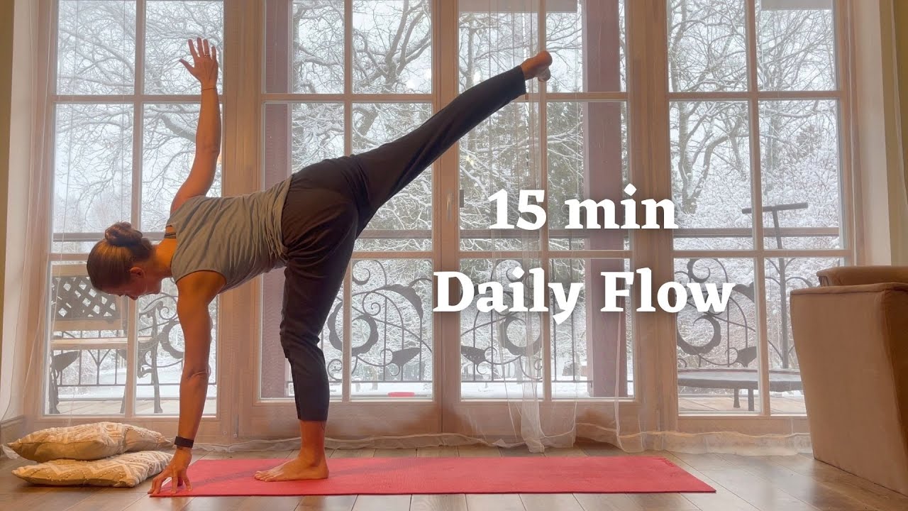 15 min Daily Yoga Flow | Balance & Flexibility - YouTube